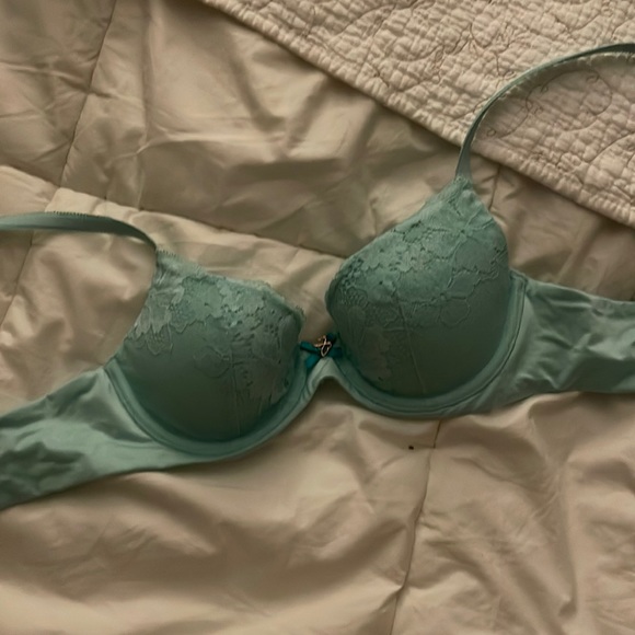 Tops | Blue Victorias Secret Bra 32b | Poshmark